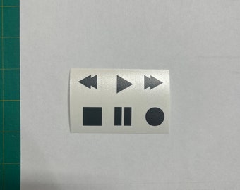 Play and Pause Temporary Fake Tattoo Sticker set of 2 - Etsy