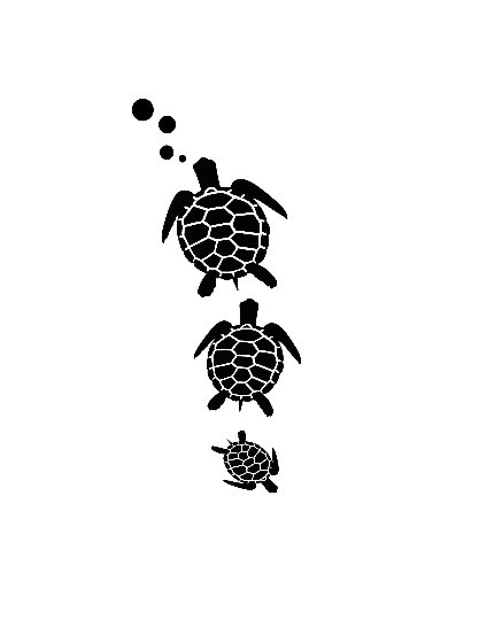 Sea Turtle Family of 3 Vinyl Decal - Etsy