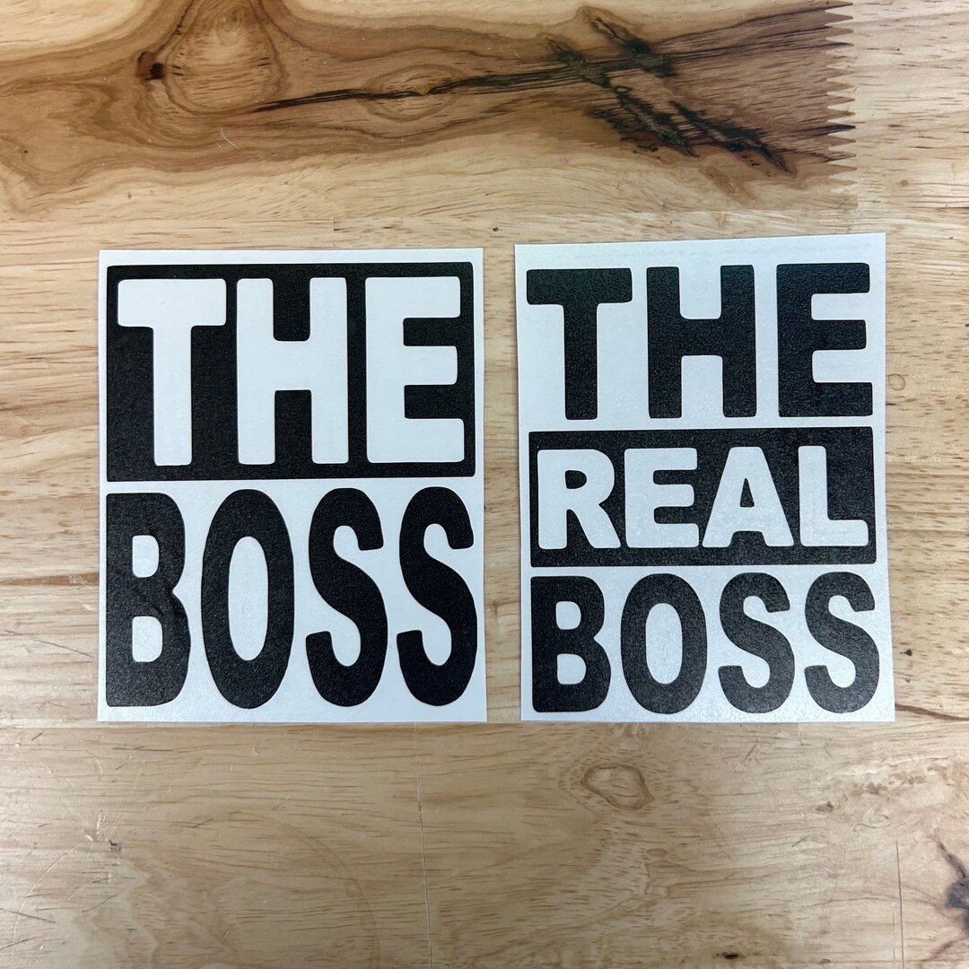 The Boss the Real Boss Funny Vinyl Decal - Etsy