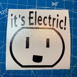 It's Electric Vinyl Decal for EV Charge Port Door - Etsy
