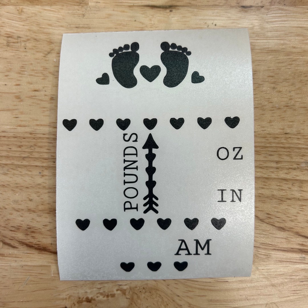 CUSTOM Newborn Baby Vinyl Decal - Etsy