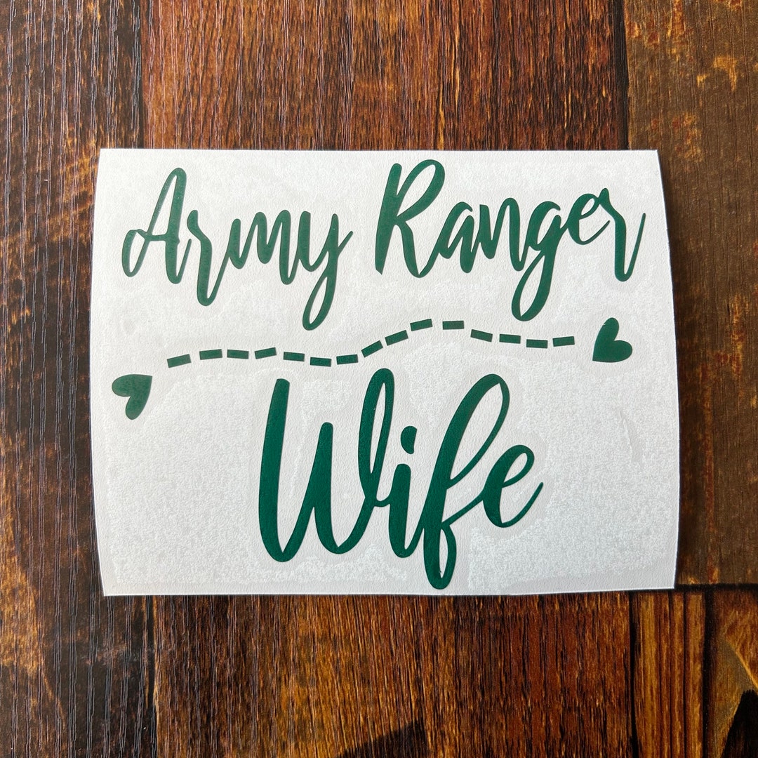 Army Ranger Wife Vinyl Decal - Etsy