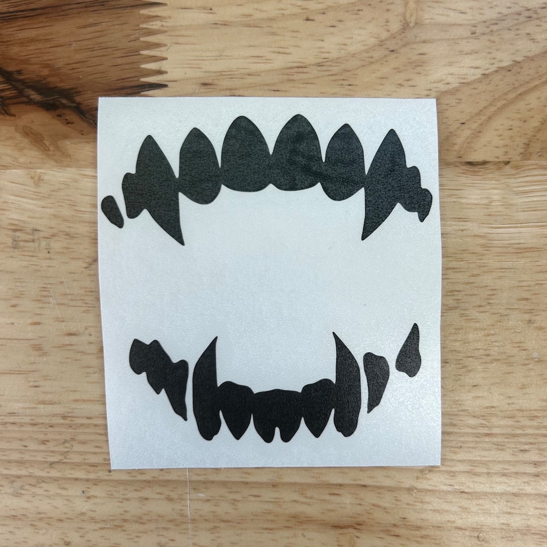 Vampire Teeth Vinyl Decal - Etsy
