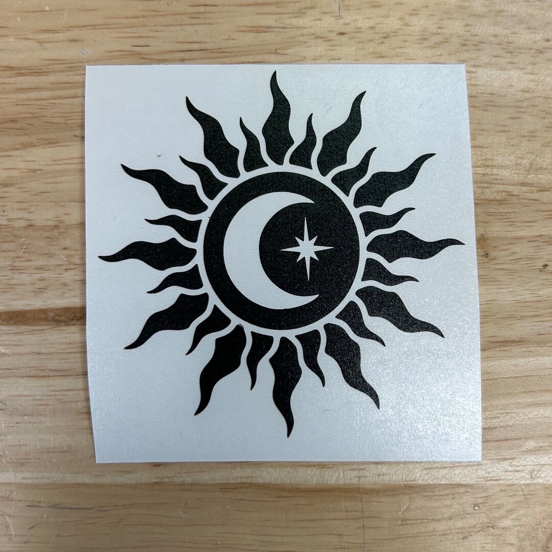 Sun and Moon Vinyl Decal - Etsy
