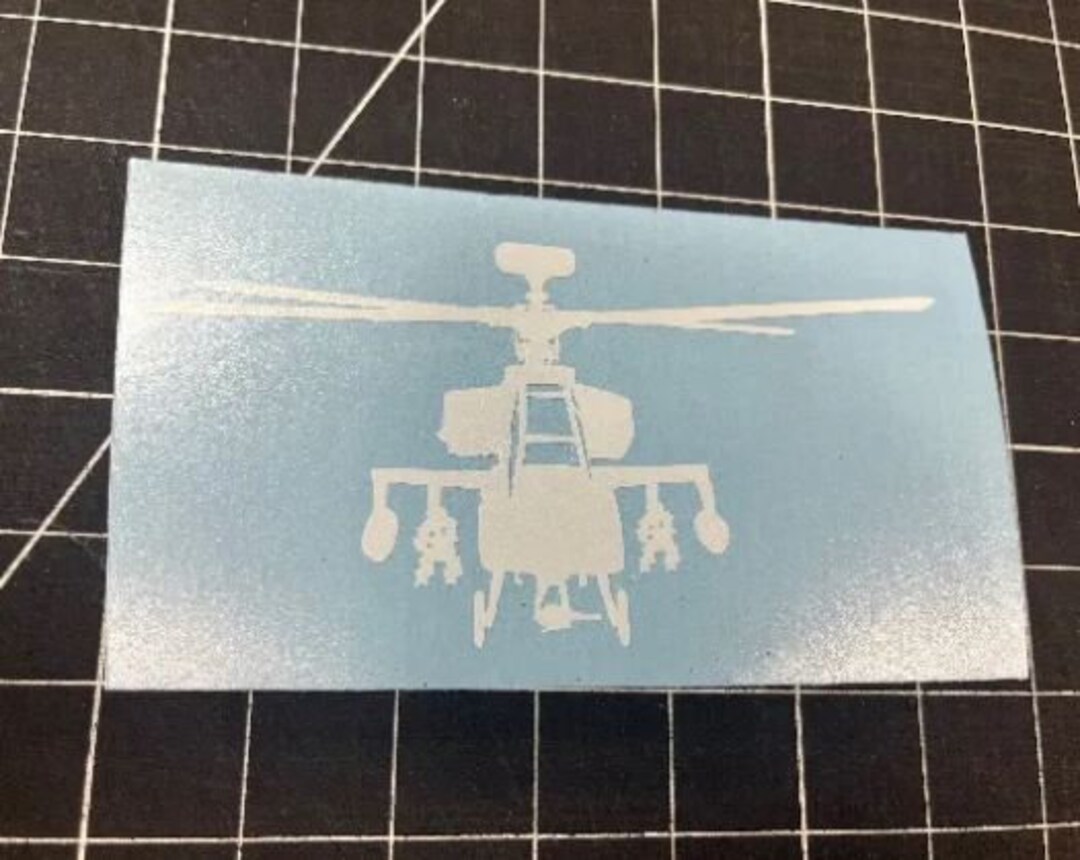 Apache Helicopter Vinyl Decal - Etsy