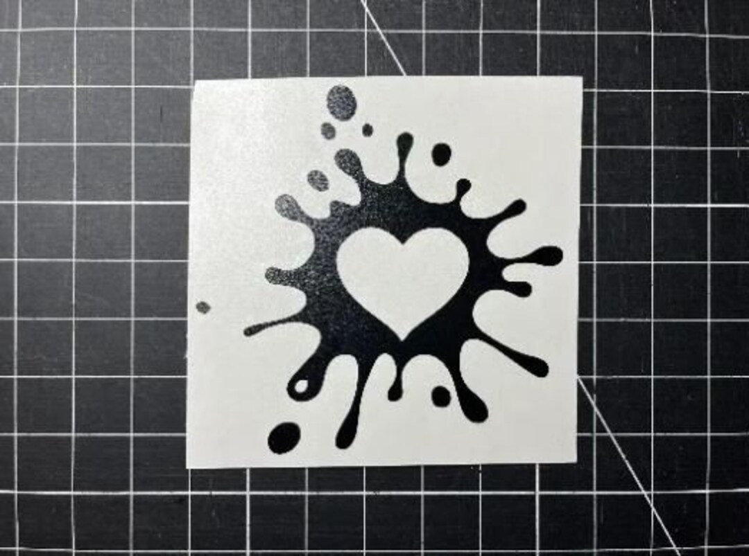 Heart Splatter Vinyl Decal - Etsy