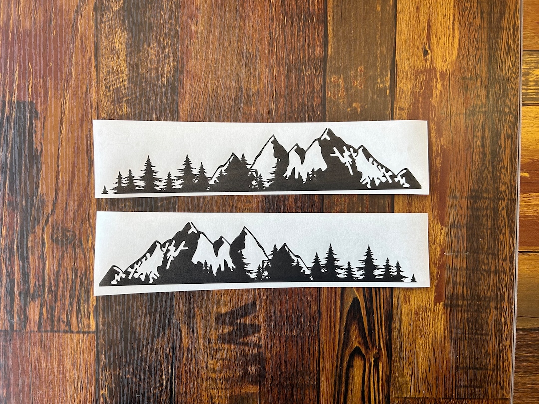 Mountain Sides and Trees Vehicle Side Graphics, Set of 2 L-R - Etsy