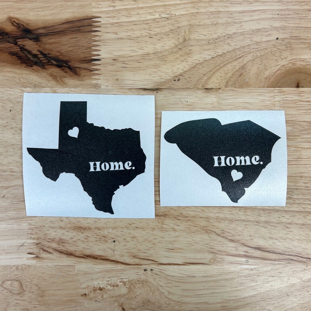 Custom State Home Vinyl Decal - Etsy
