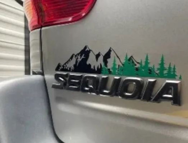 Two-color Mountain Sides and Trees Vehicle Side Graphics - Etsy