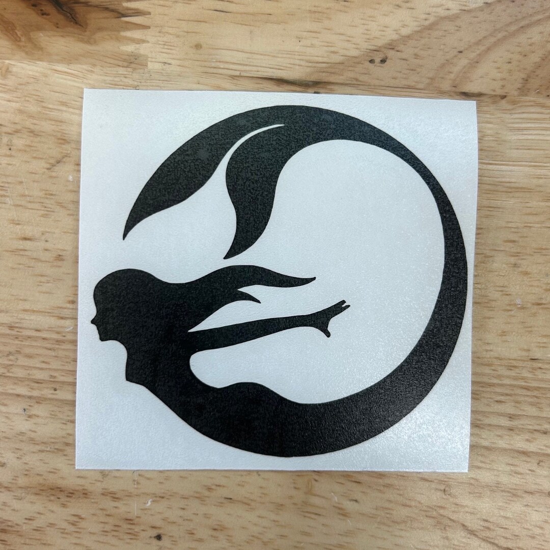 Mermaid Circle Vinyl Decal - Etsy