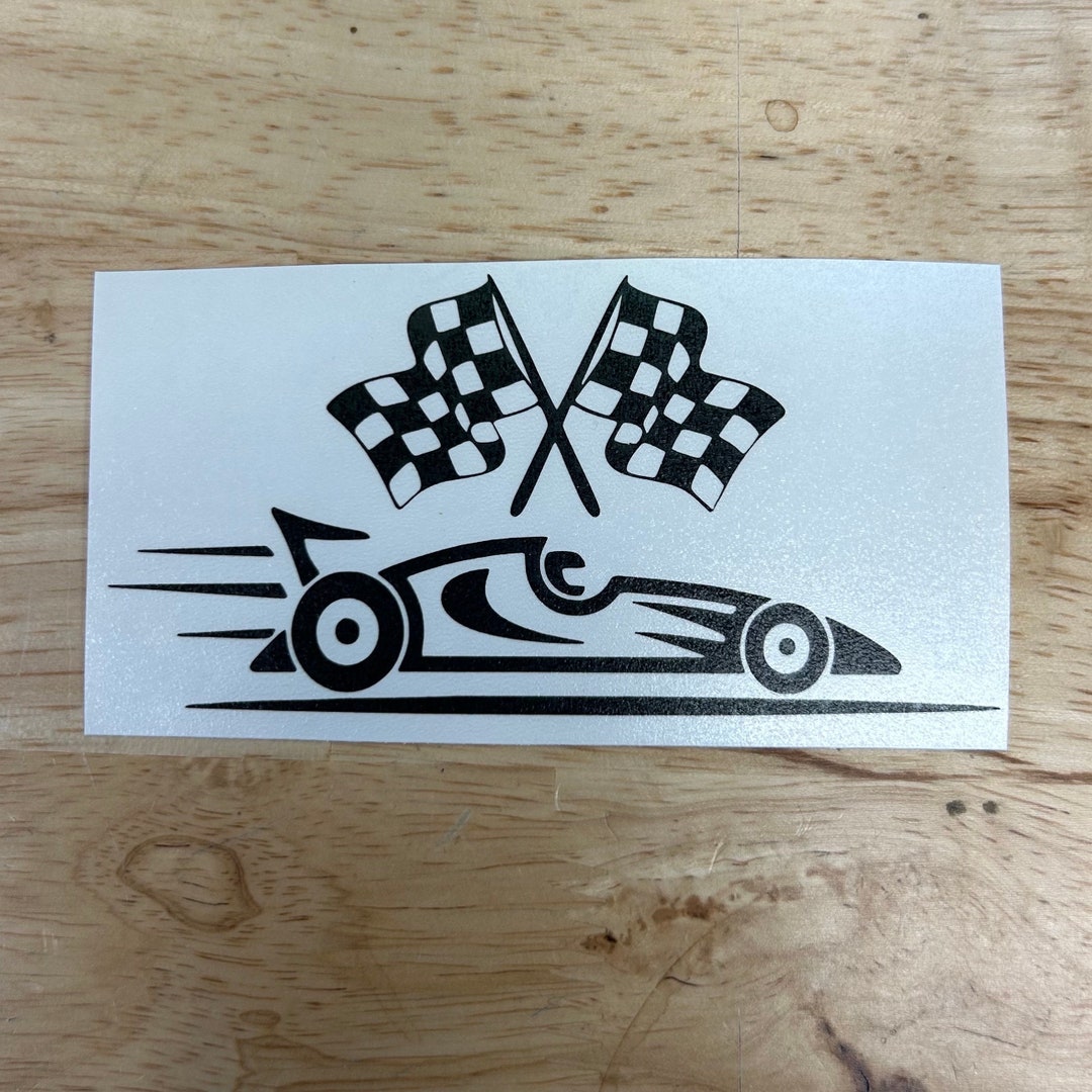 Race Car Vinyl Decal - Etsy