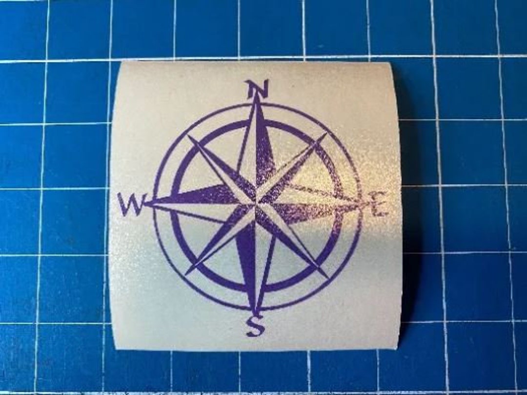 Compass Rose Vinyl Decal - Etsy