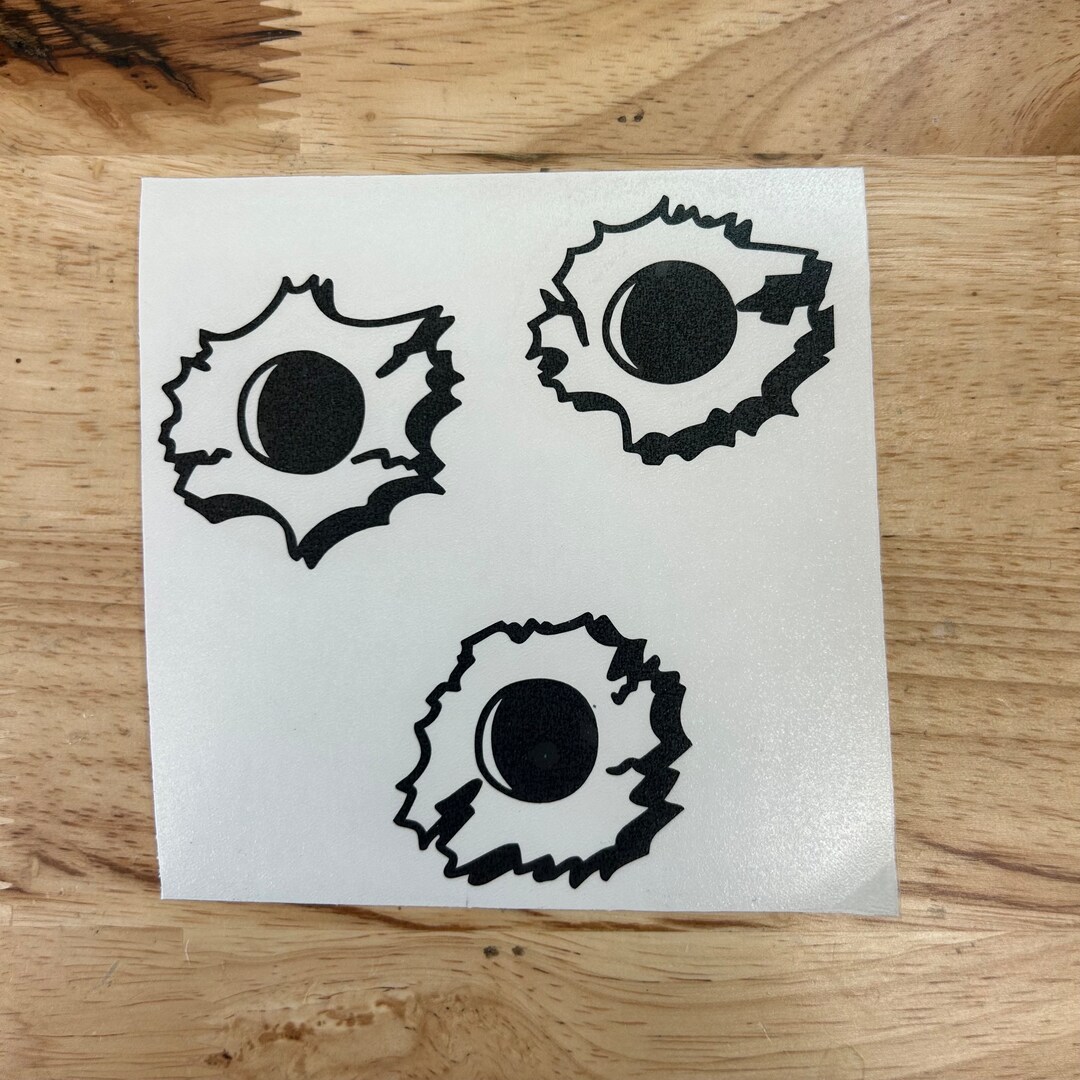 Car Body Stickers 2018 New Car Simulation Bullet Hole Scratch Car ...