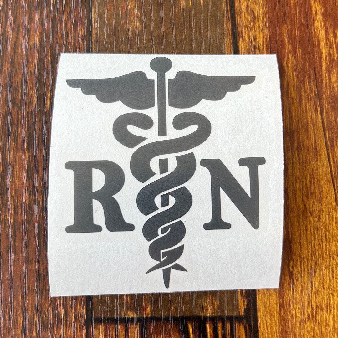 RN Caduceus Vinyl Decal - Etsy
