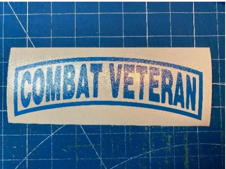 Combat Veteran Tab Vinyl Decal - Etsy