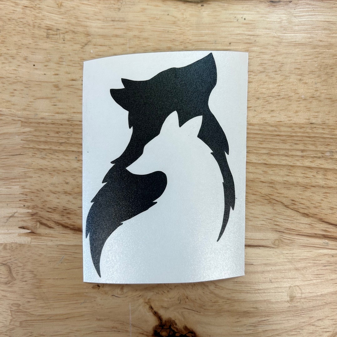 Two Wolves Vinyl Decal - Etsy