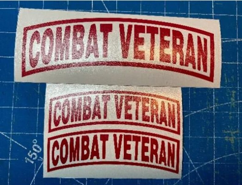 Combat Veteran Tab Vinyl Decal - Etsy