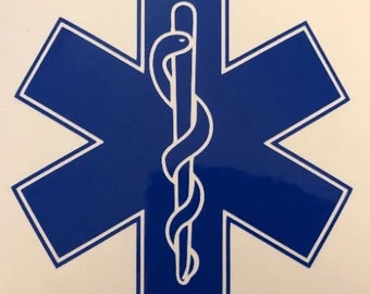 Star of Life W/ Cross Reflective or Matte Vinyl Decal Sticker - Etsy