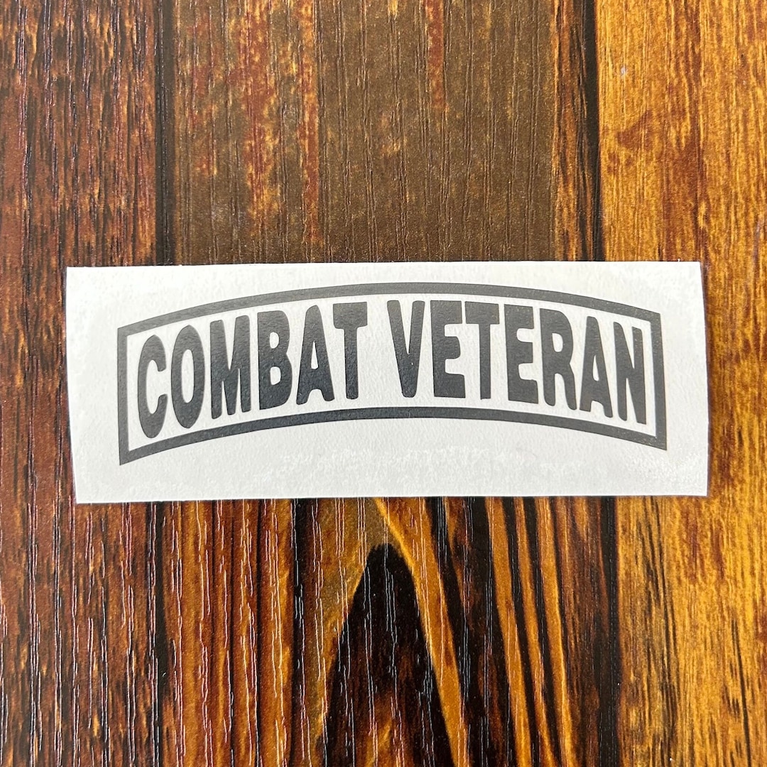Combat Veteran Tab Vinyl Decal - Etsy