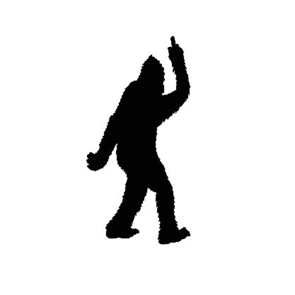 Bigfoot Middle Finger Decal - Etsy