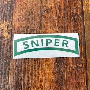 Sniper Tab / Military Veteran Vinyl Decal - Etsy