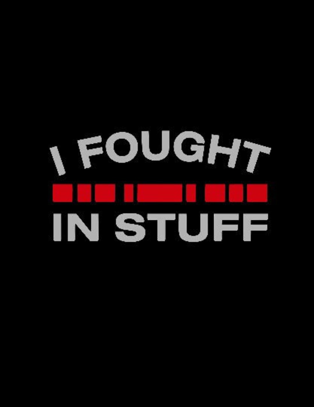 I Fought in Stuff Ribbon Vinyl Decal - Etsy