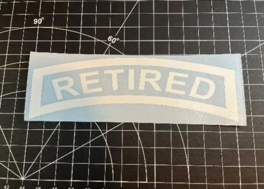 Retired Tab / Military Veteran Vinyl Decal - Etsy