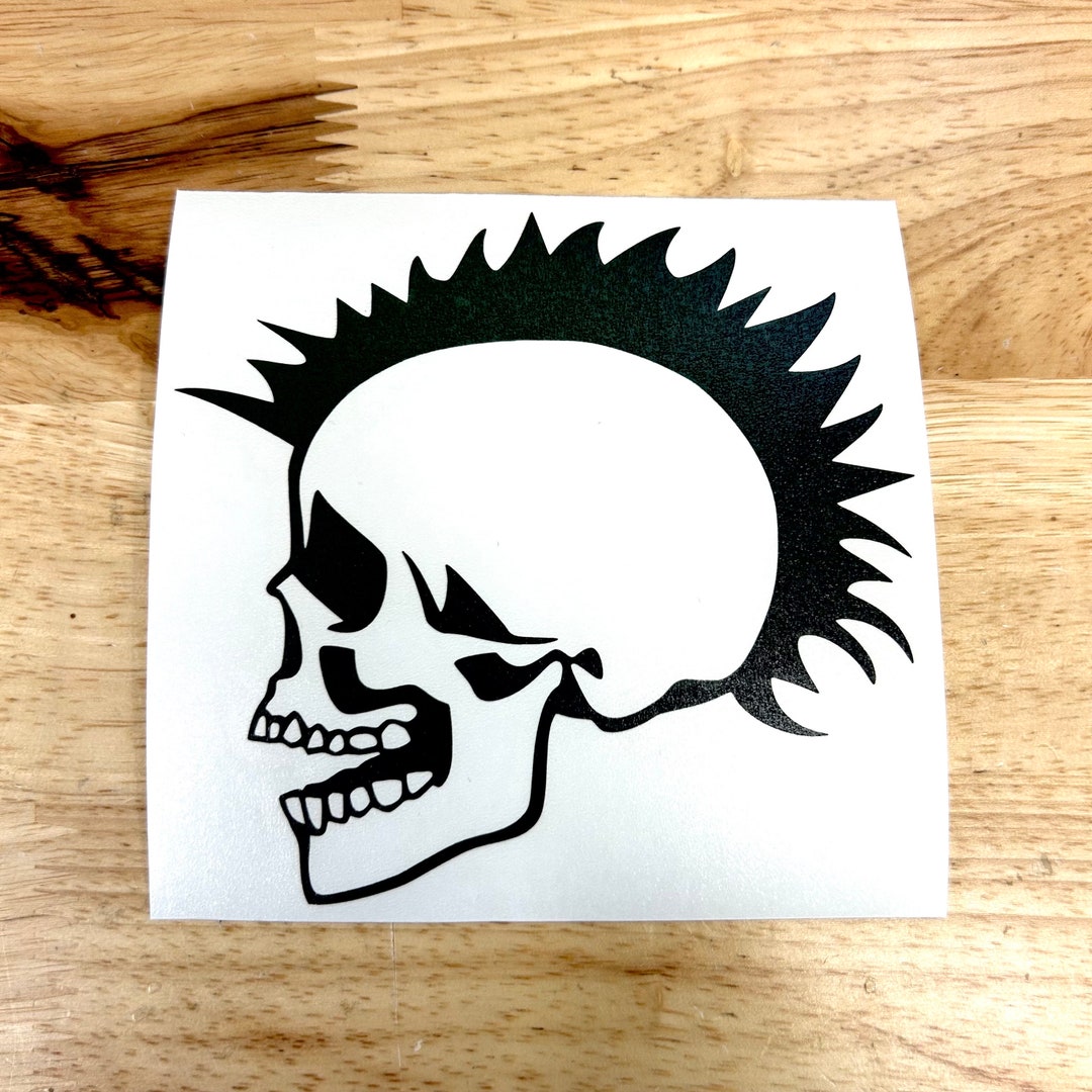 Punk Rock Skull Vinyl Decal - Etsy