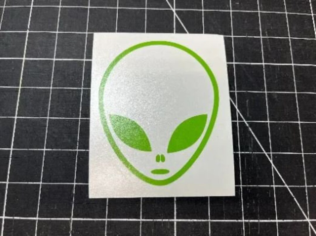 Alien Head Vinyl Decal - Etsy