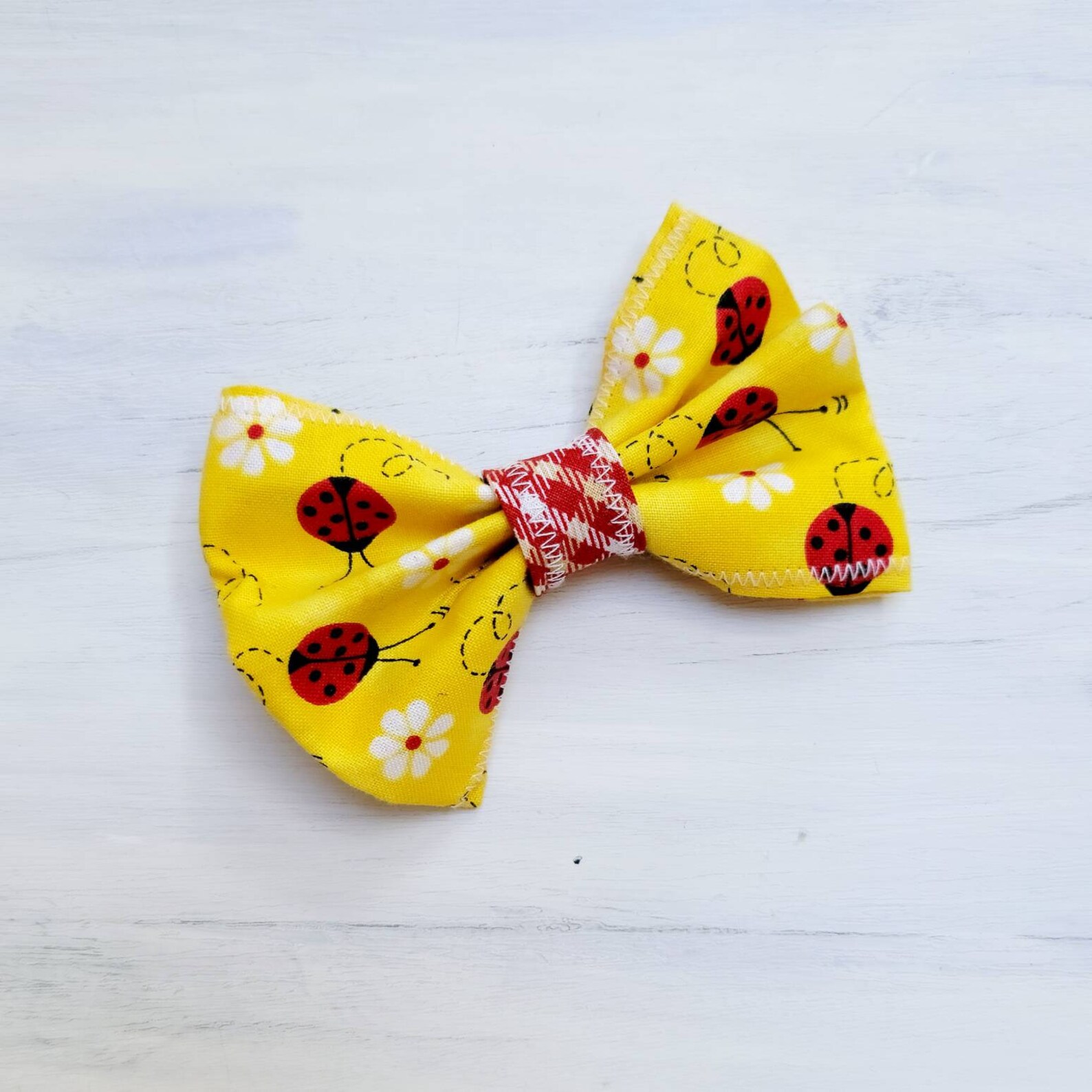 LADYBUG GINGHAM bow tie | Etsy