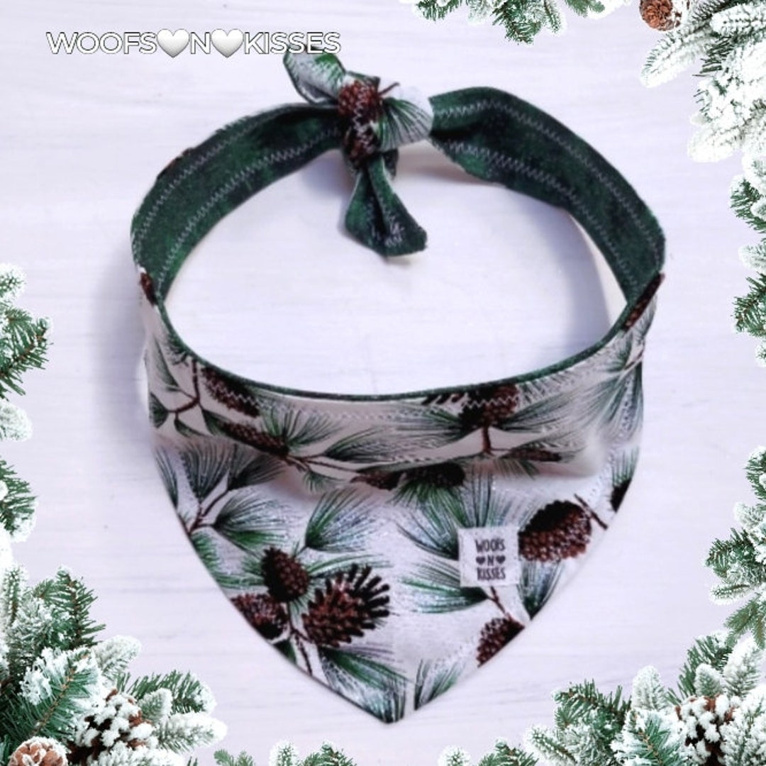 SPARKLE PINECONES & EVERGREENS Reversible Tie on Bandana With - Etsy