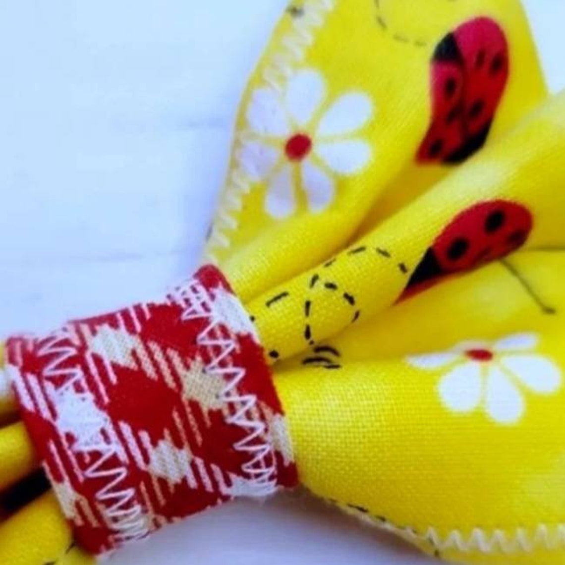 LADYBUG GINGHAM Bow Tie - Etsy