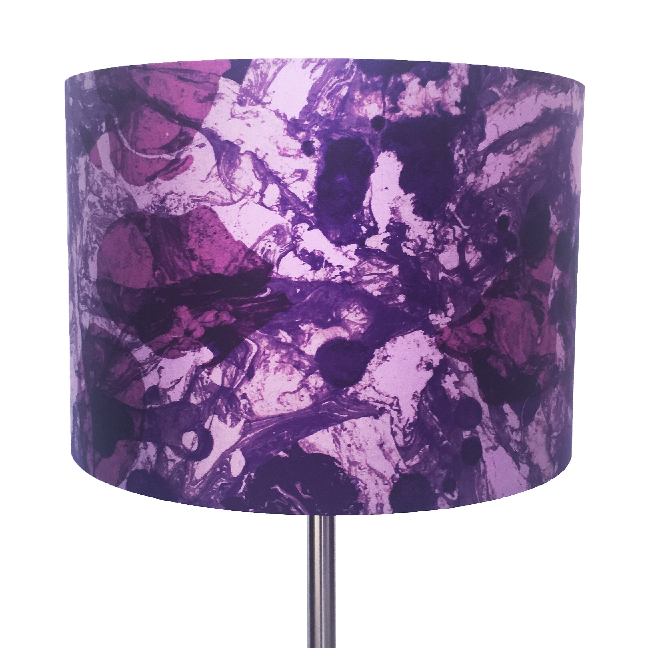 Violet, Purple Marble Effect Lampshade, Marbled, Abstract, Deep Purple ...