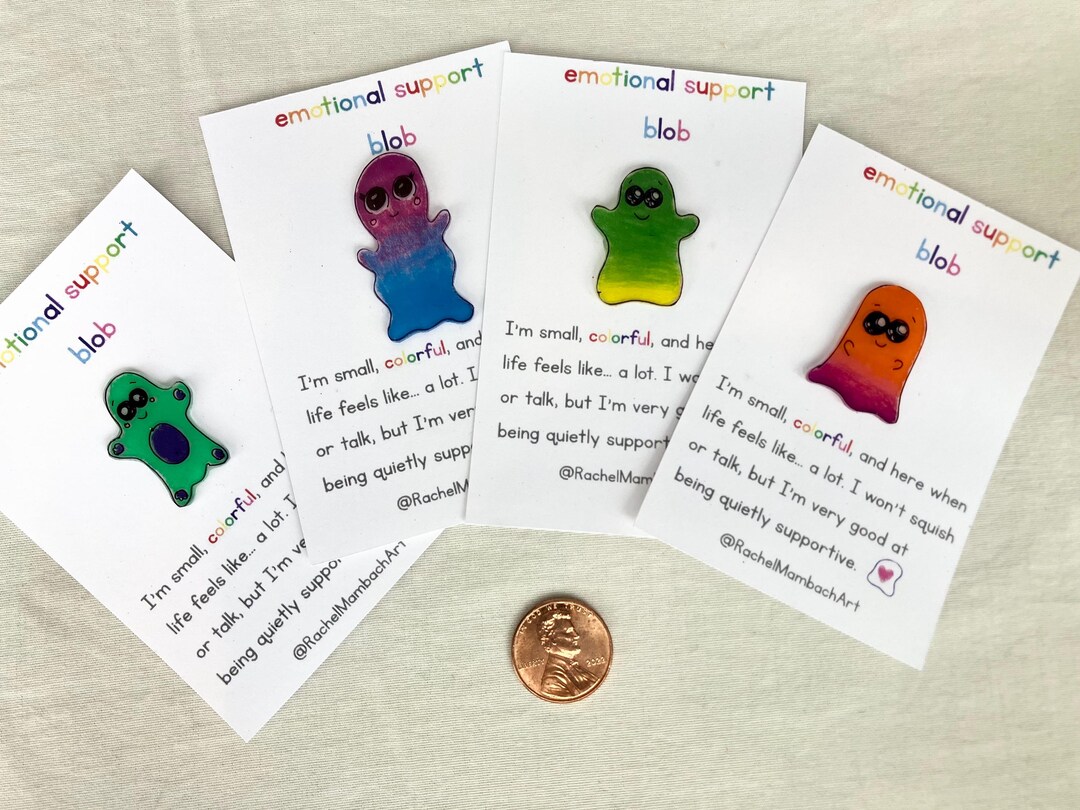Handmade Emotional Support Blob: Colorful Desk Decor Pocket Pal - Etsy