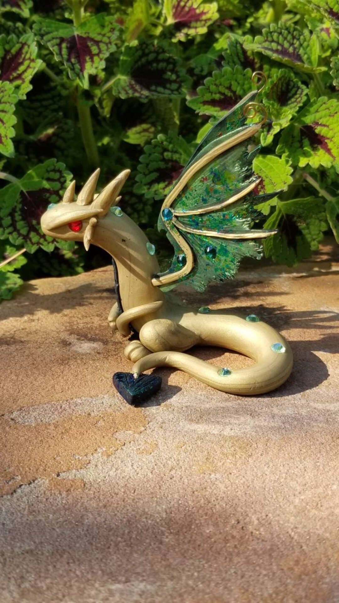 Antique Gold Dragon – Statue, Sculpture, Polymer Clay, Unique Gift ...