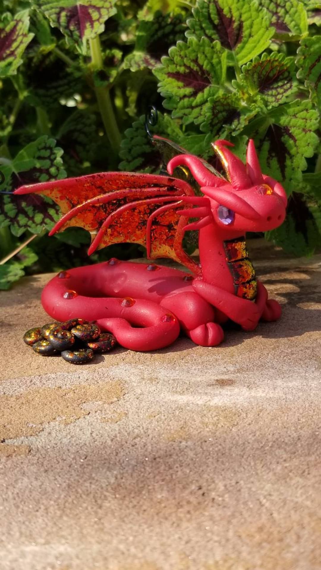 Red Fire Dragon – Statue, Sculpture, Polymer Clay, Unique Gift, Fantasy ...