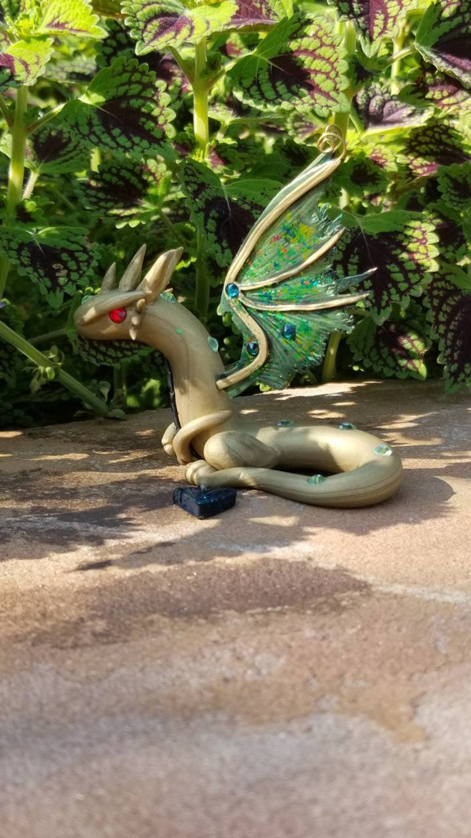 Antique Gold Dragon Statue Sculpture Polymer Clay Unique - Etsy