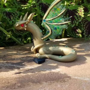 Antique Gold Dragon – Statue, Sculpture, Polymer Clay, Unique Gift ...