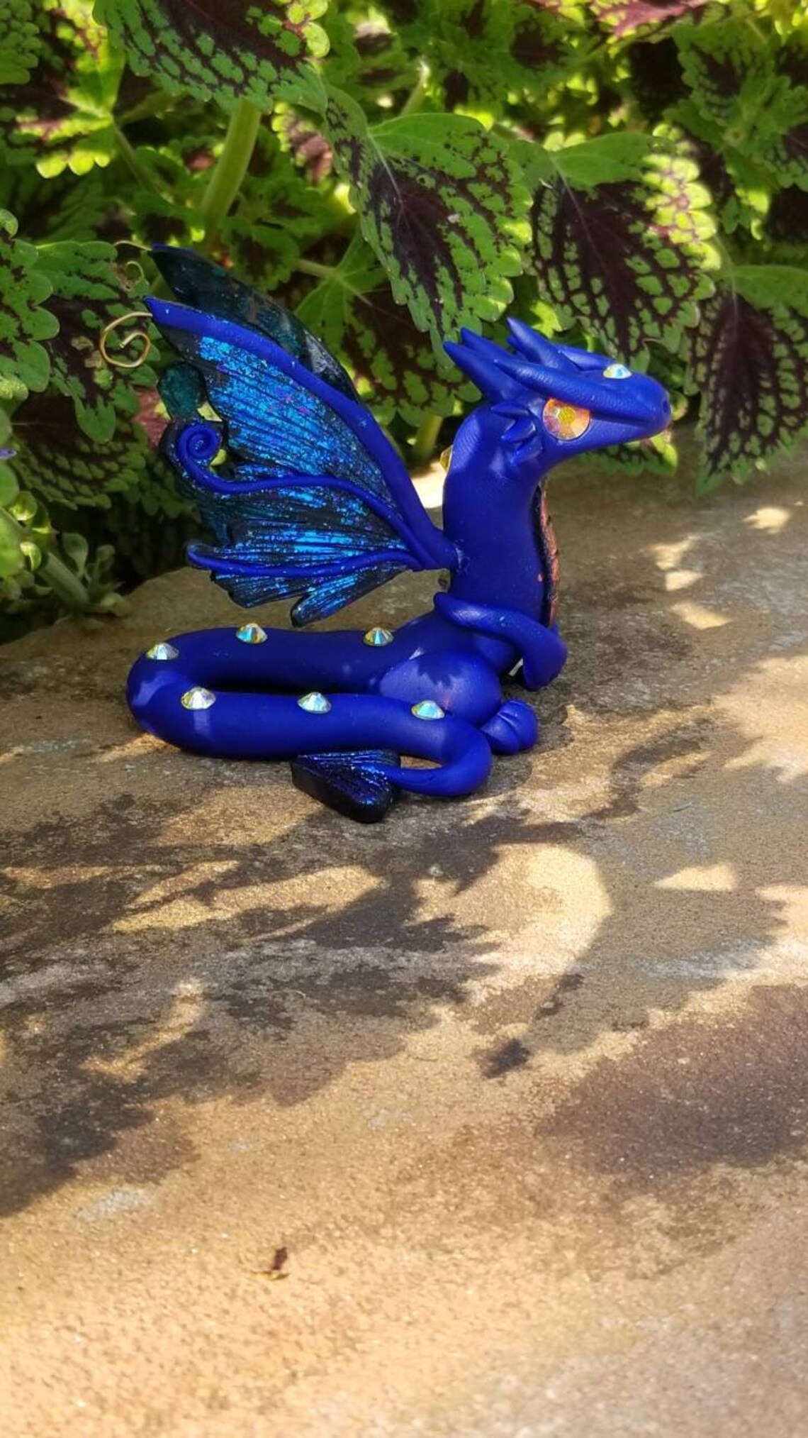 Ultramarine Blue Dragon – Statue, Sculpture, Polymer Clay, Unique Gift ...