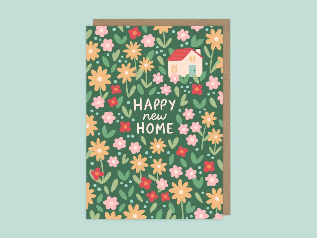 Happy New Home Card, Cute House New Home Card | Housewarming Card ...