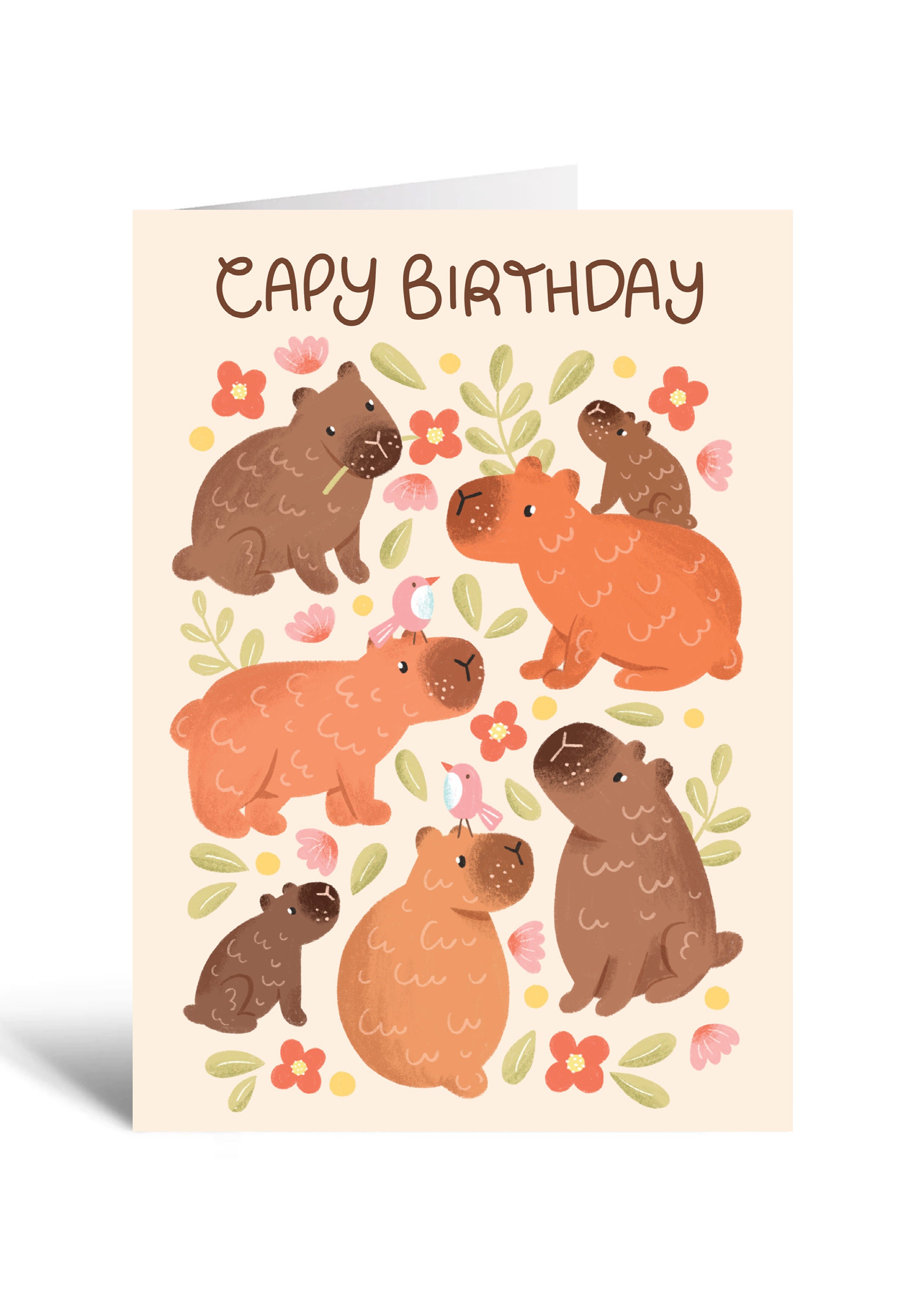 Capybara Birthday Card Capy Birthday Card - Etsy UK