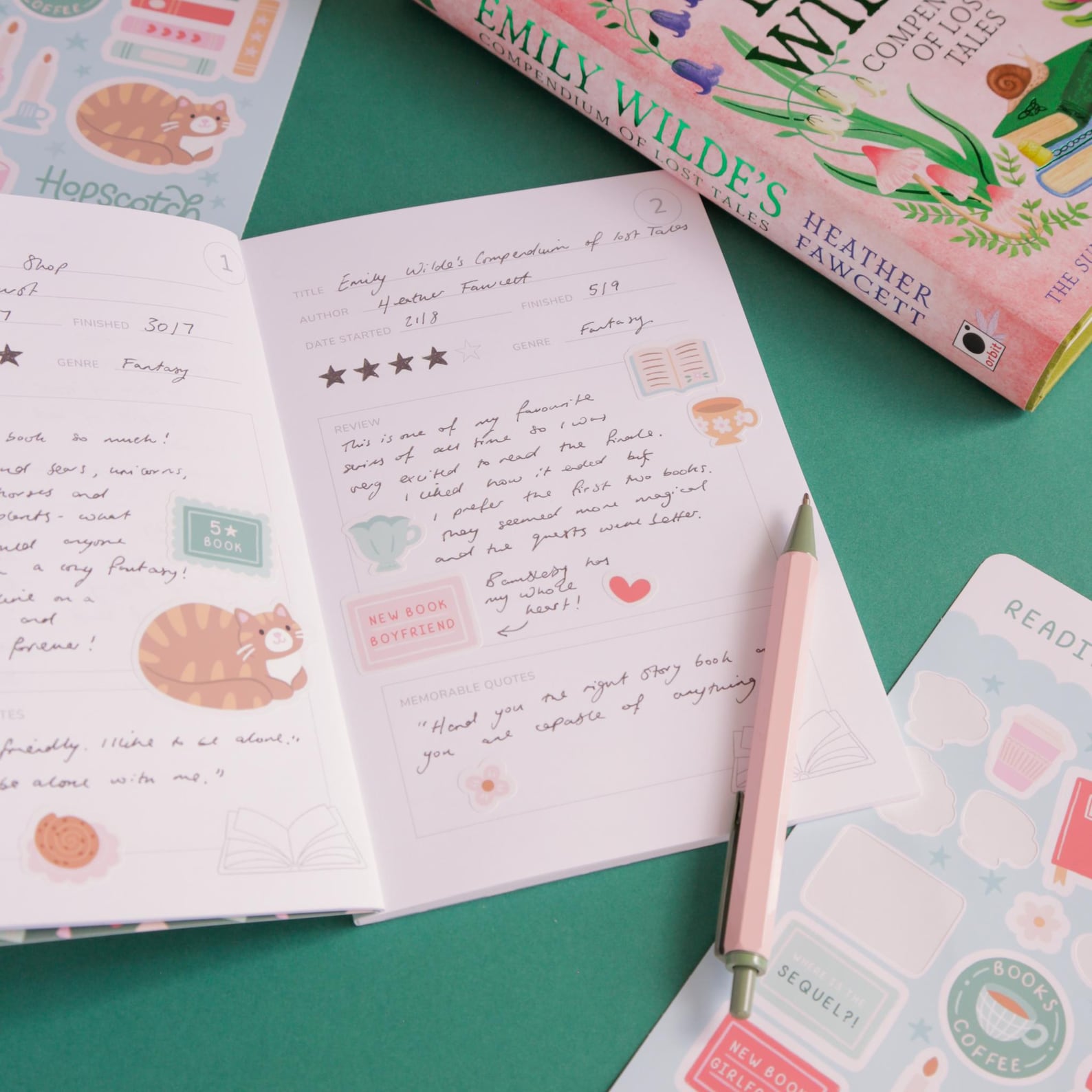 Reading Journal: Book Review Notebook With Bookshelf Tracker - Etsy