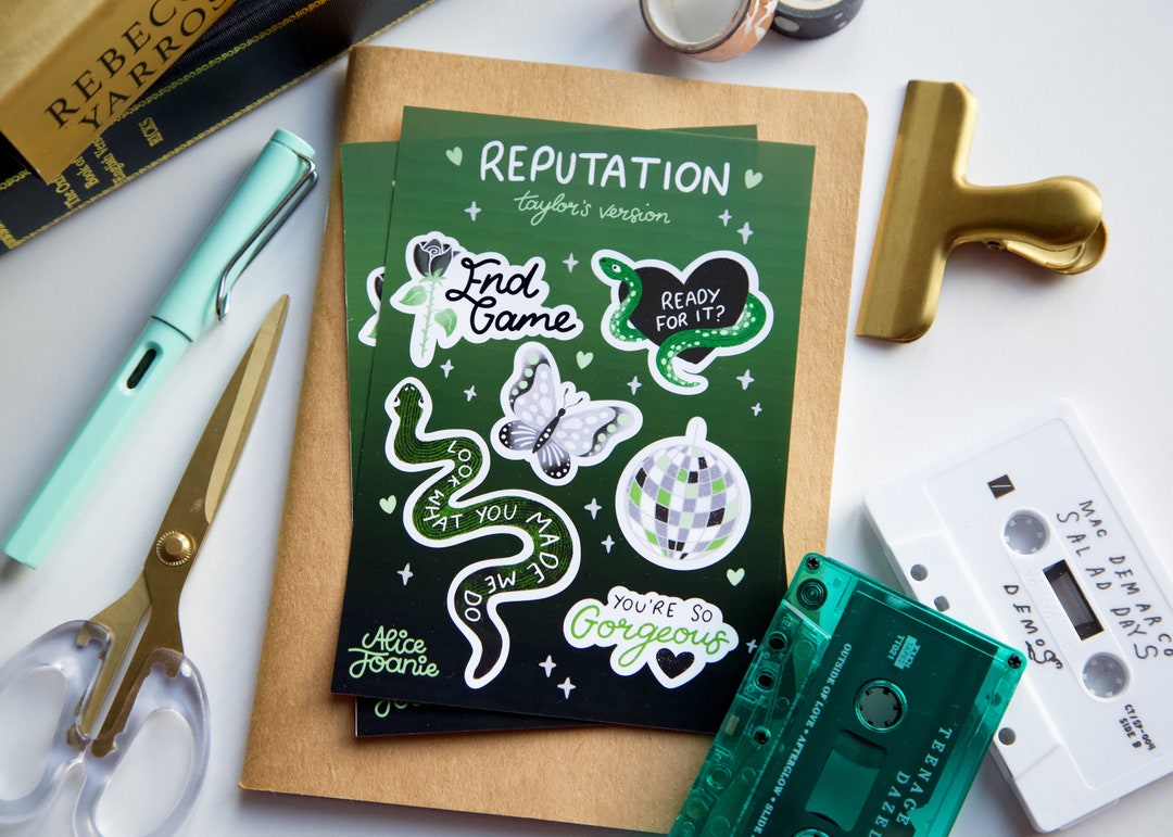 Taylor Swift Reputation Sticker Sheet Taylor Swift Theme Stickers ...