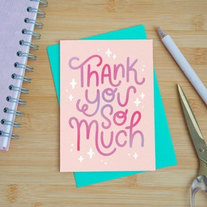 Thank You Card | Unique Thank You so Much Card - Gratitude Greeting for ...