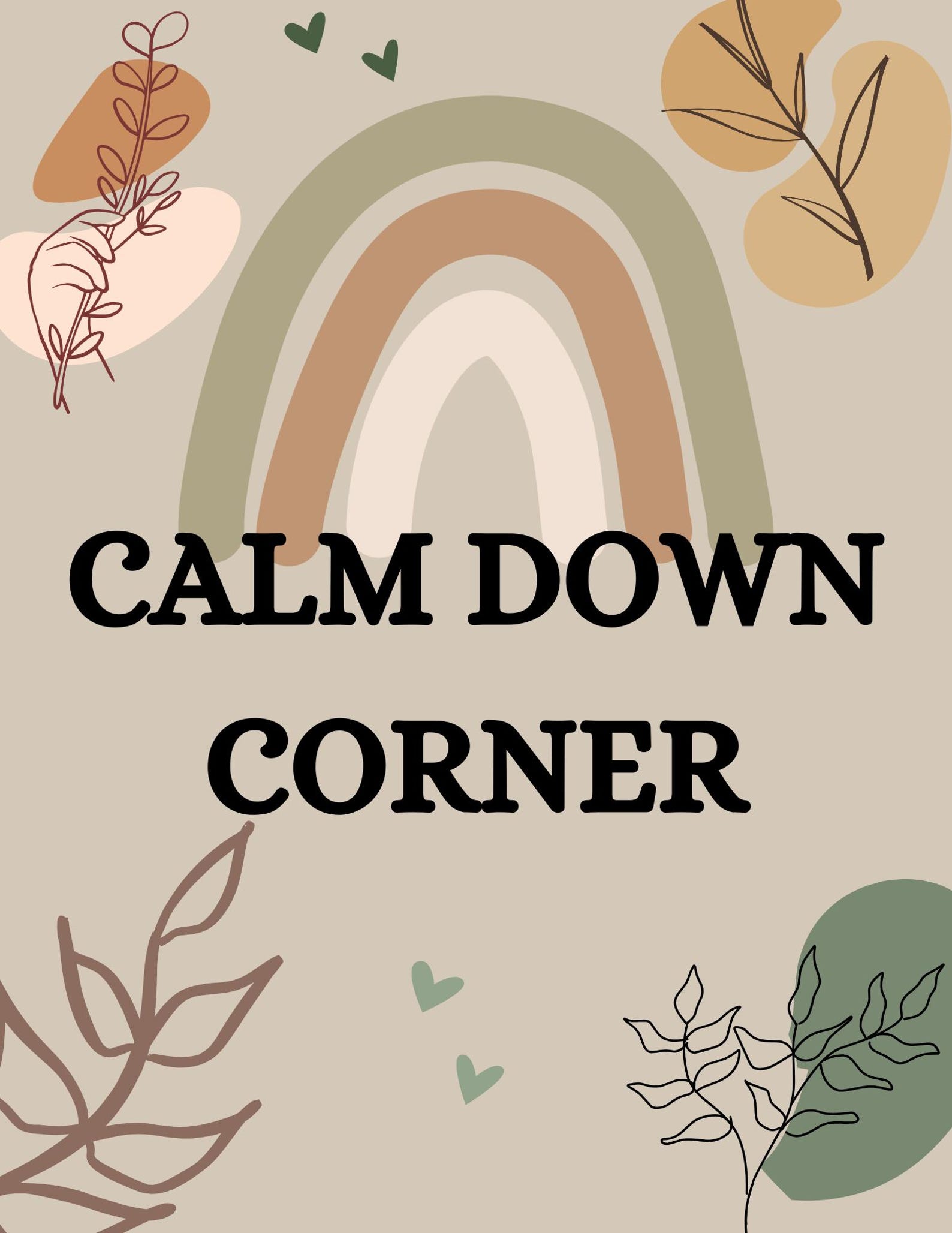 Calm Down Corner Printable Kit | Special Education Classroom Decor. - Etsy