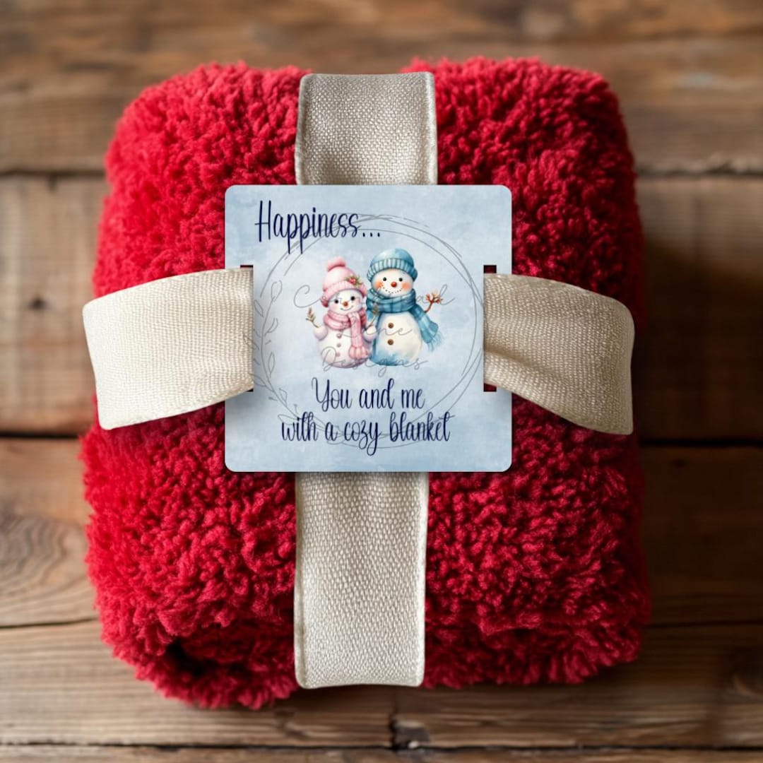 Sublimation Blanket Tag File, Happiness is You and Me, Cozy Blanket ...