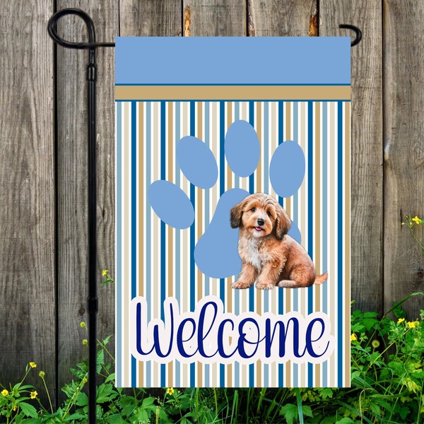 Labradoodle Dog Garden Flag - Etsy