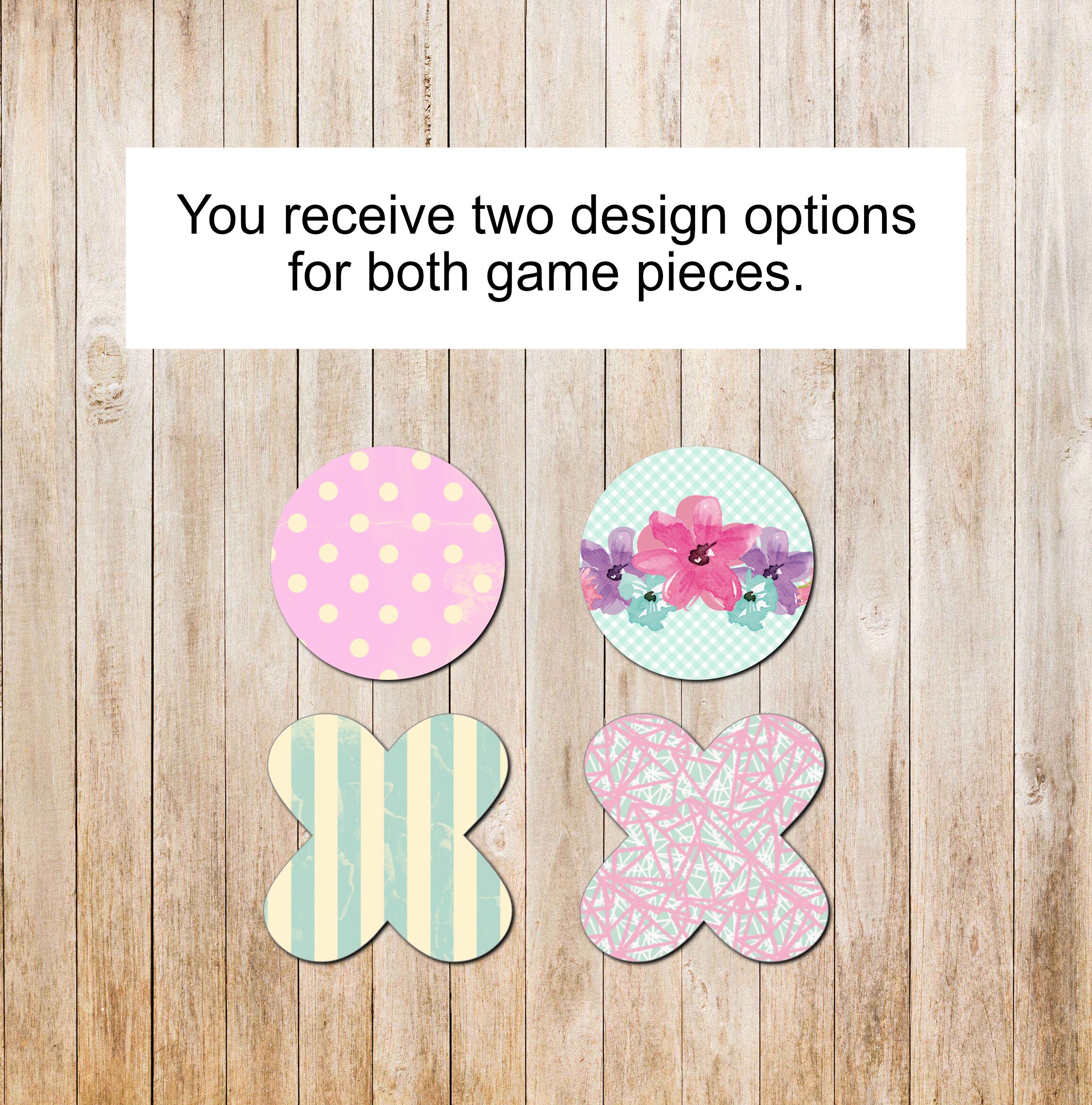 Tic Tac Toe Digital File, Spring Flowers Game, Instant Download, Easter ...