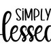 Simply Blessed Word Cut File, Word Decoupage Designs, Christian ...