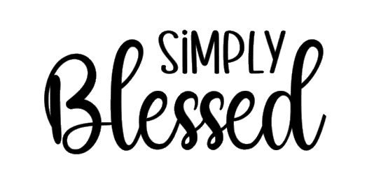 Simply Blessed Word Cut File, Word Decoupage Designs, Christian ...